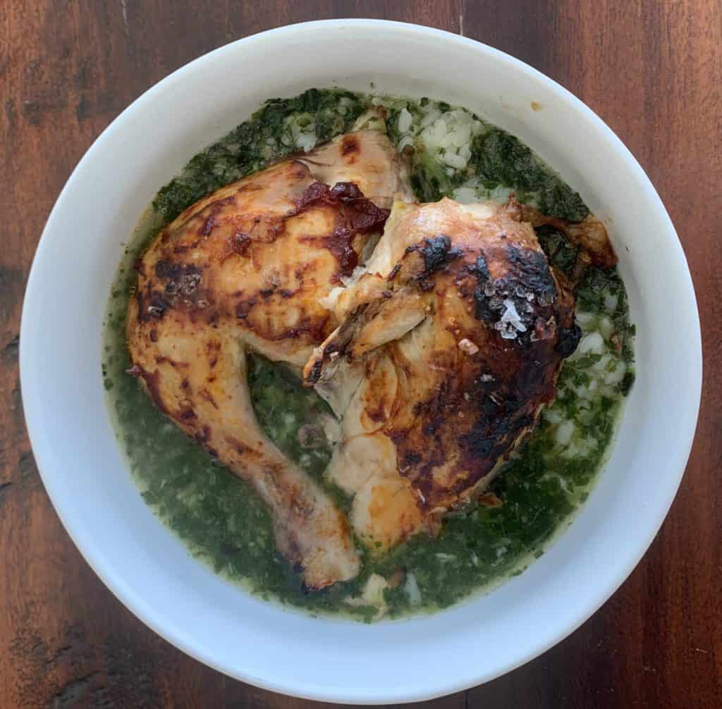 Egyptian Molokhia Recipe with Roasted Chicken - The Matbakh