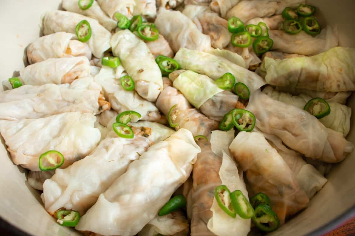 Egyptian Mahshi Crumb (Stuffed Cabbage Rolls) - The Matbakh