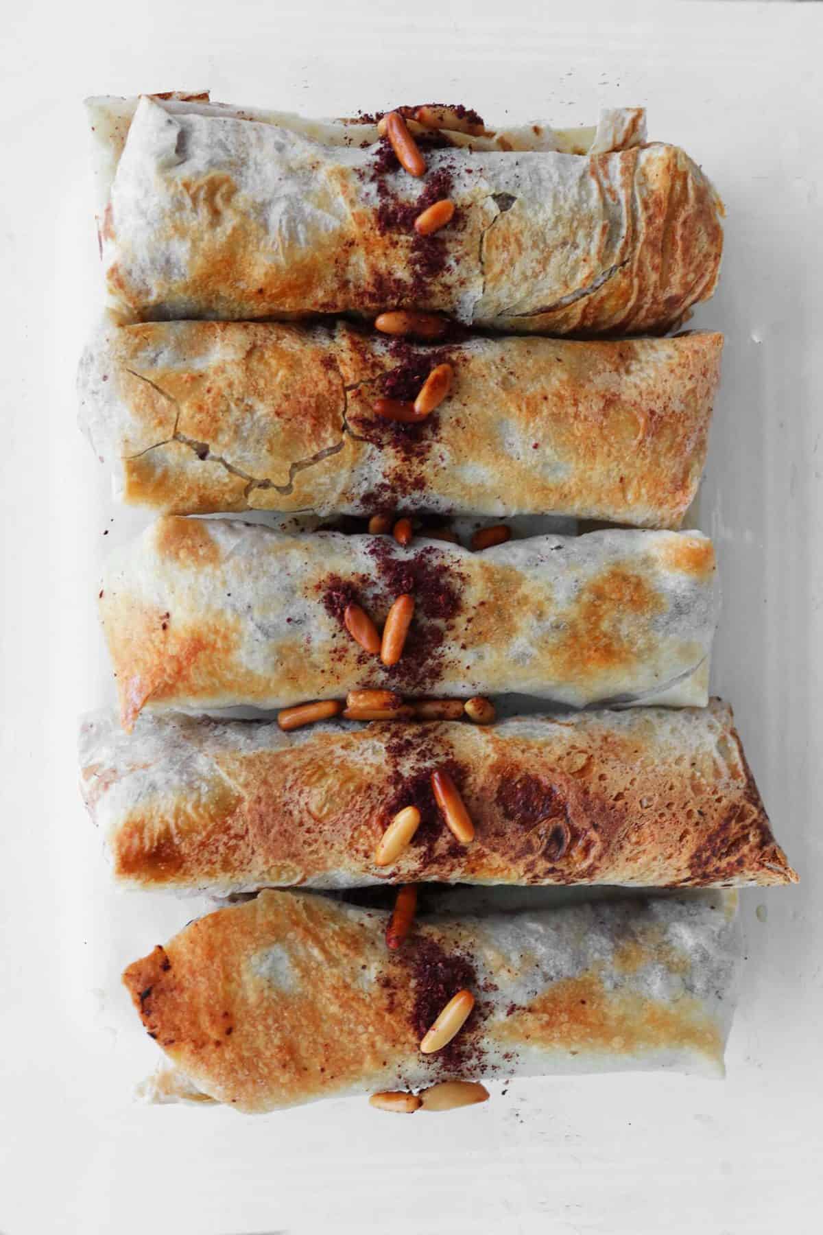 Musakhan Chicken Rolls - The Matbakh