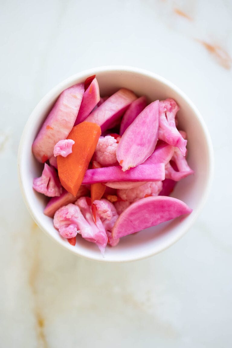 Pink Pickled Turnips - The Matbakh