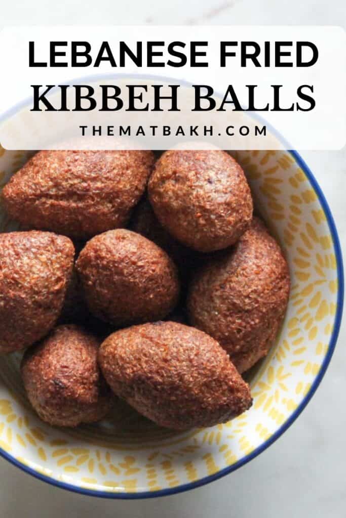 Lebanese Fried Kibbeh Balls - The Matbakh