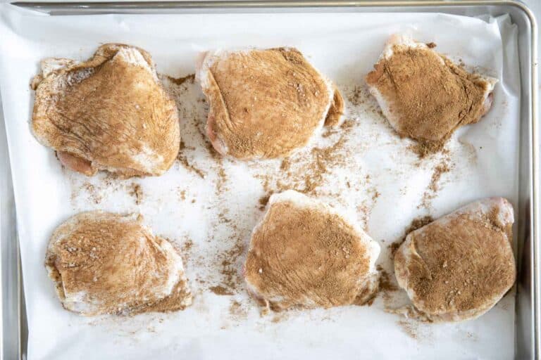 Baked Chicken Thighs and Turmeric Basmati Rice - The Matbakh