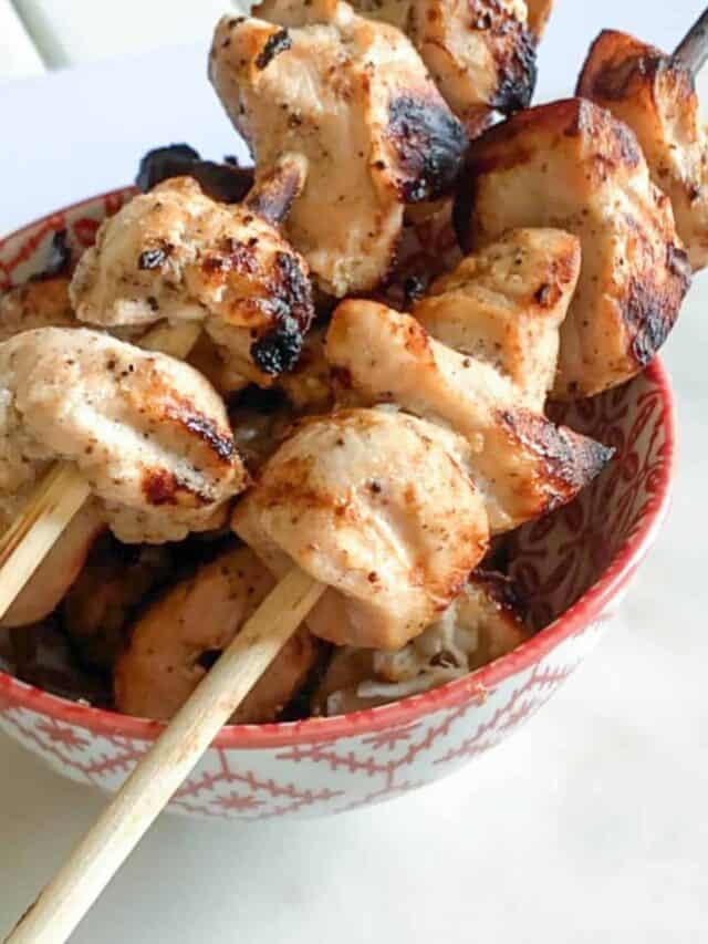 Grilled Chicken Shish Tawook Skewers - The Matbakh