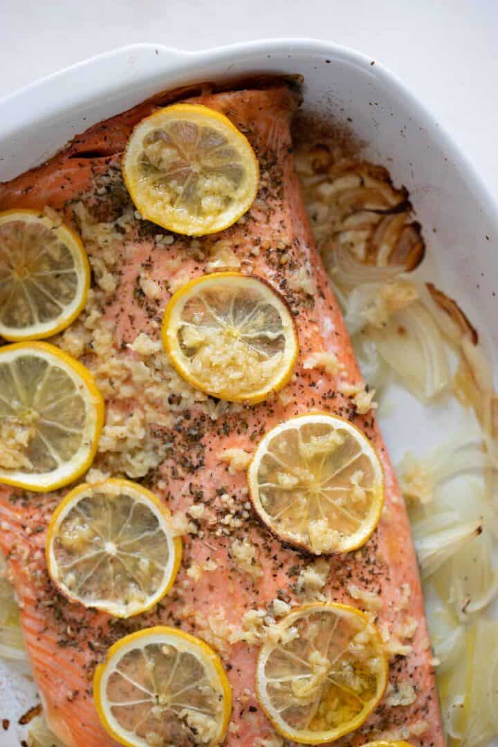 The BEST Baked Steelhead Trout with Garlic Butter Sauce - The Matbakh