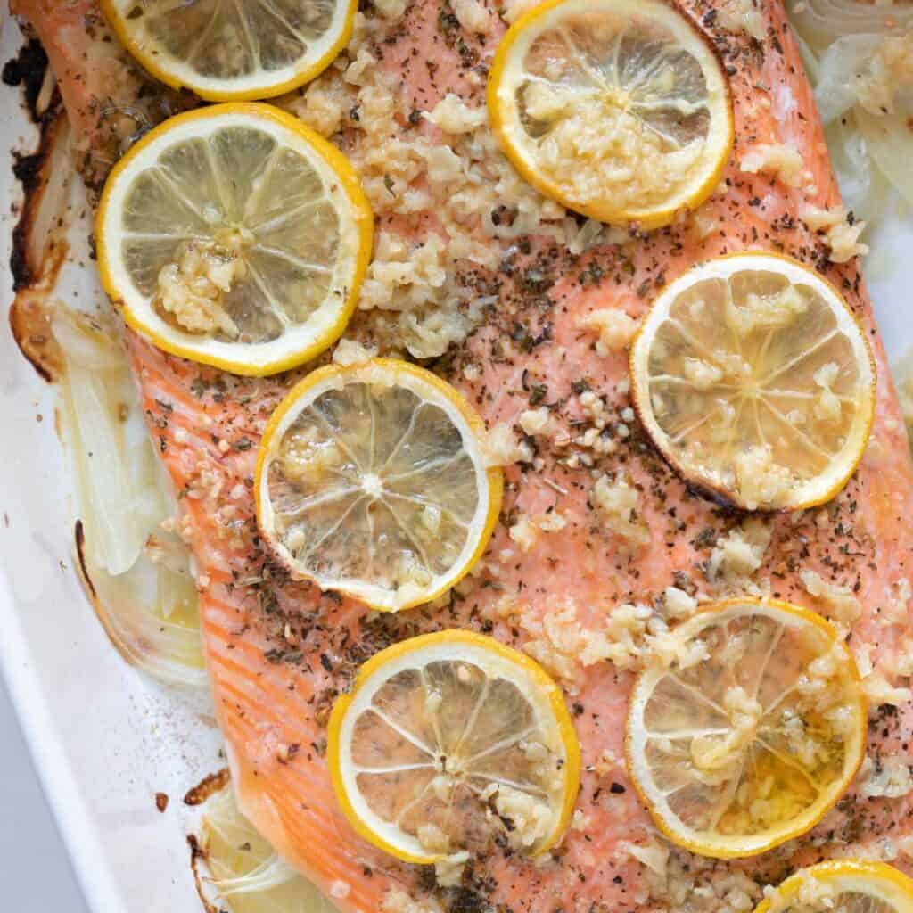 Baked Steelhead Trout with Garlic Butter Sauce - The Matbakh