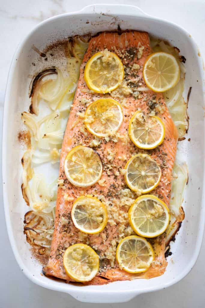 Baked Steelhead Trout with Garlic Butter Sauce - The Matbakh