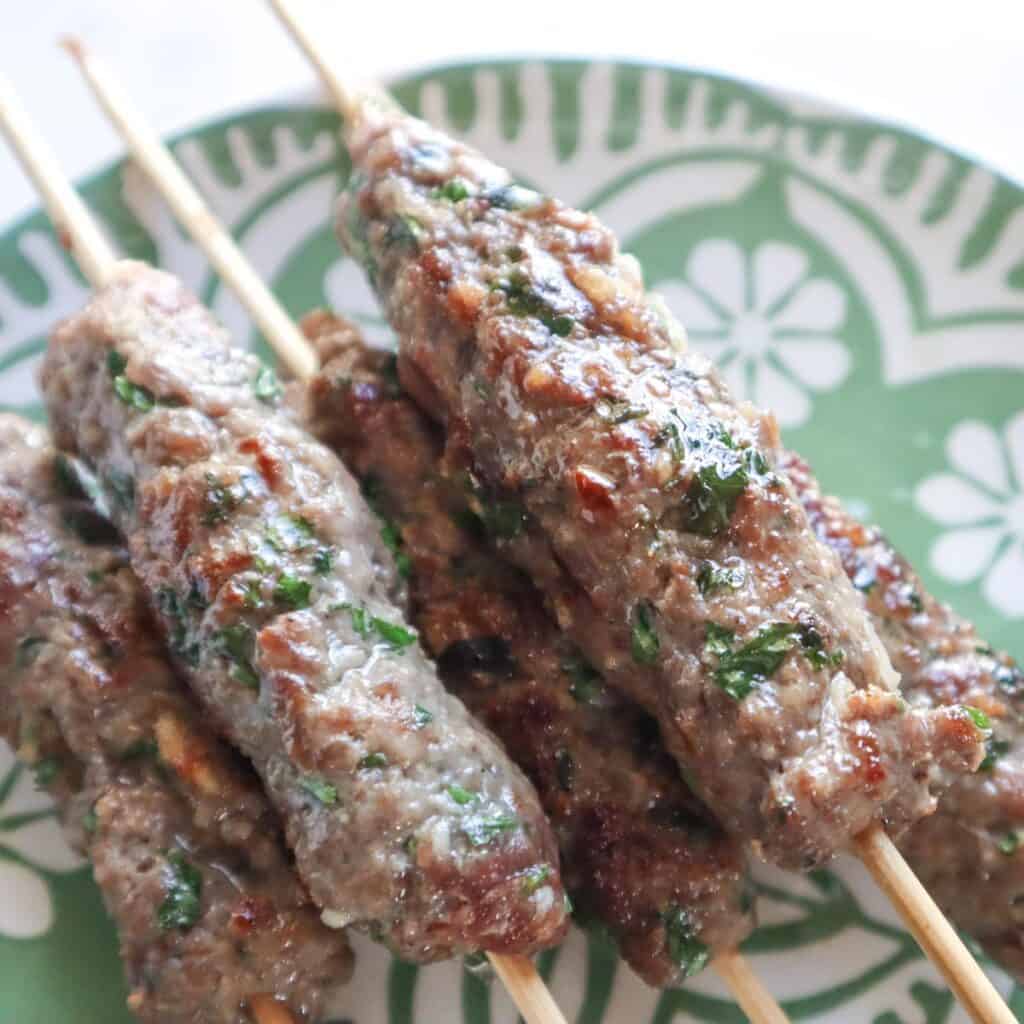 Lebanese Kafta Kabobs - The Matbakh