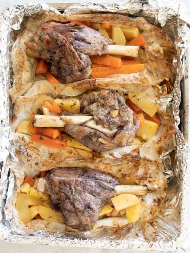 Lamb Shank Foil Packets - The Matbakh