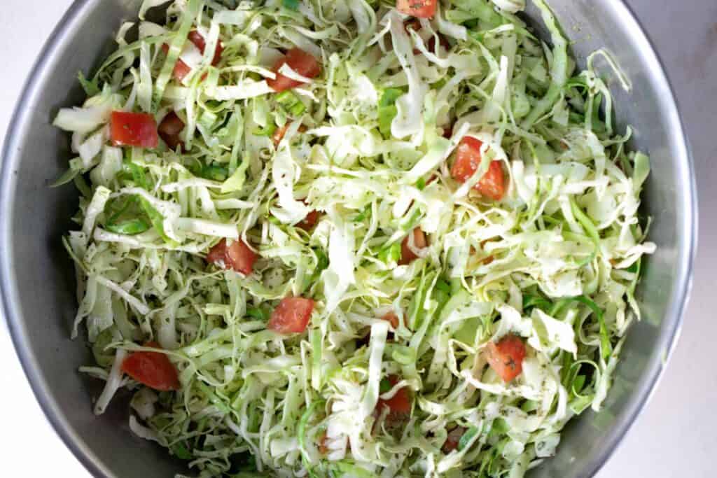 Shredded Cabbage Salad with Lemon Vinaigrette - The Matbakh