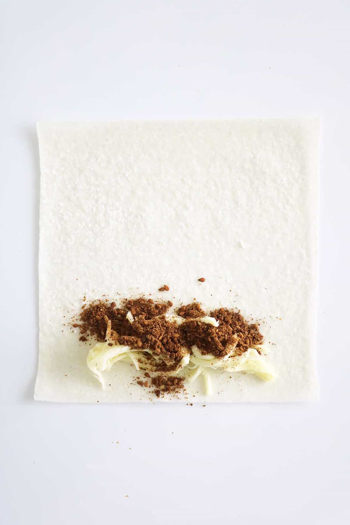 Fried Cheese and Za'atar Spring Rolls - The Matbakh