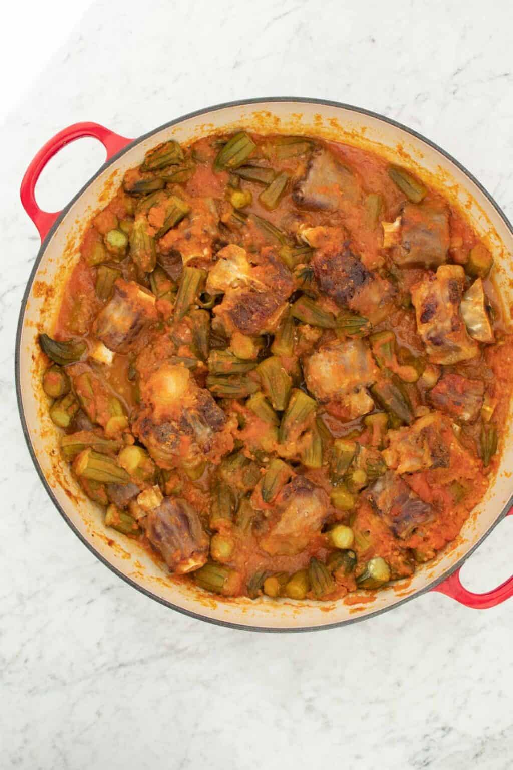 Egyptian Bamia - Okra Stew with Oxtail - The Matbakh