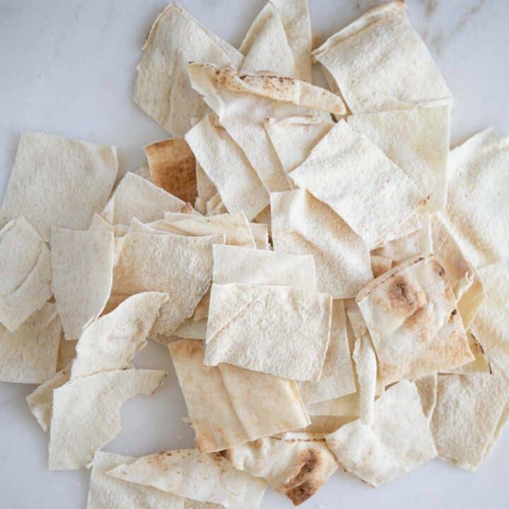 Fried Pita Bread Chips - The Matbakh