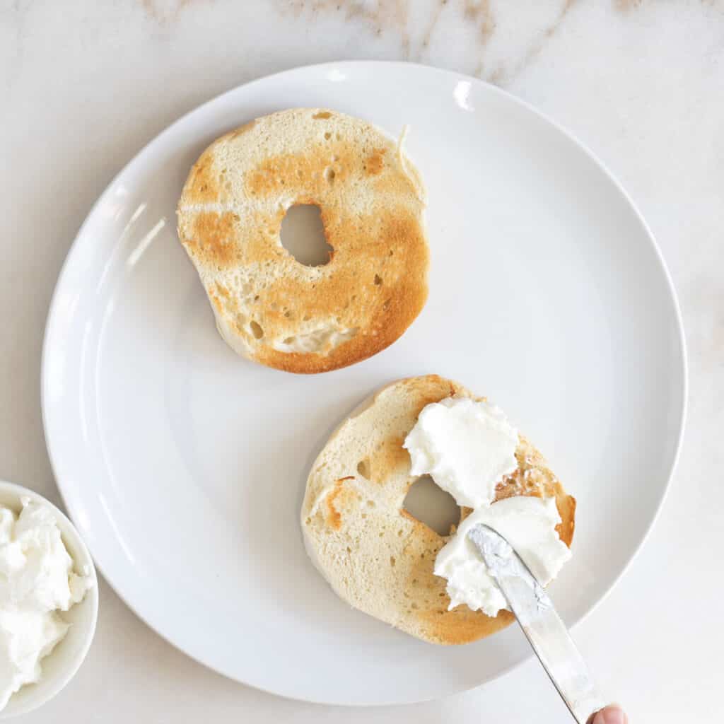 Lox Bagel With Creamy Labneh Cheese - The Matbakh