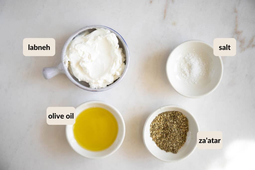 Labneh With Za'atar and Olive Oil - The Matbakh