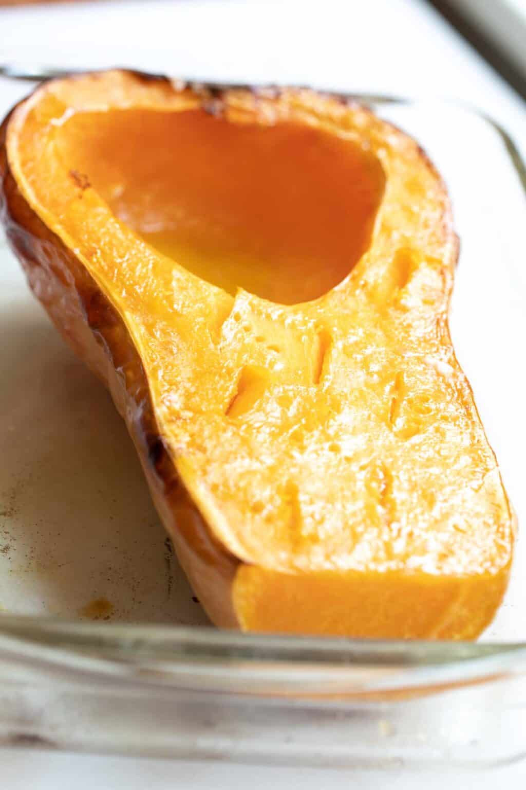 Roasted Butternut Squash Halves - The Matbakh