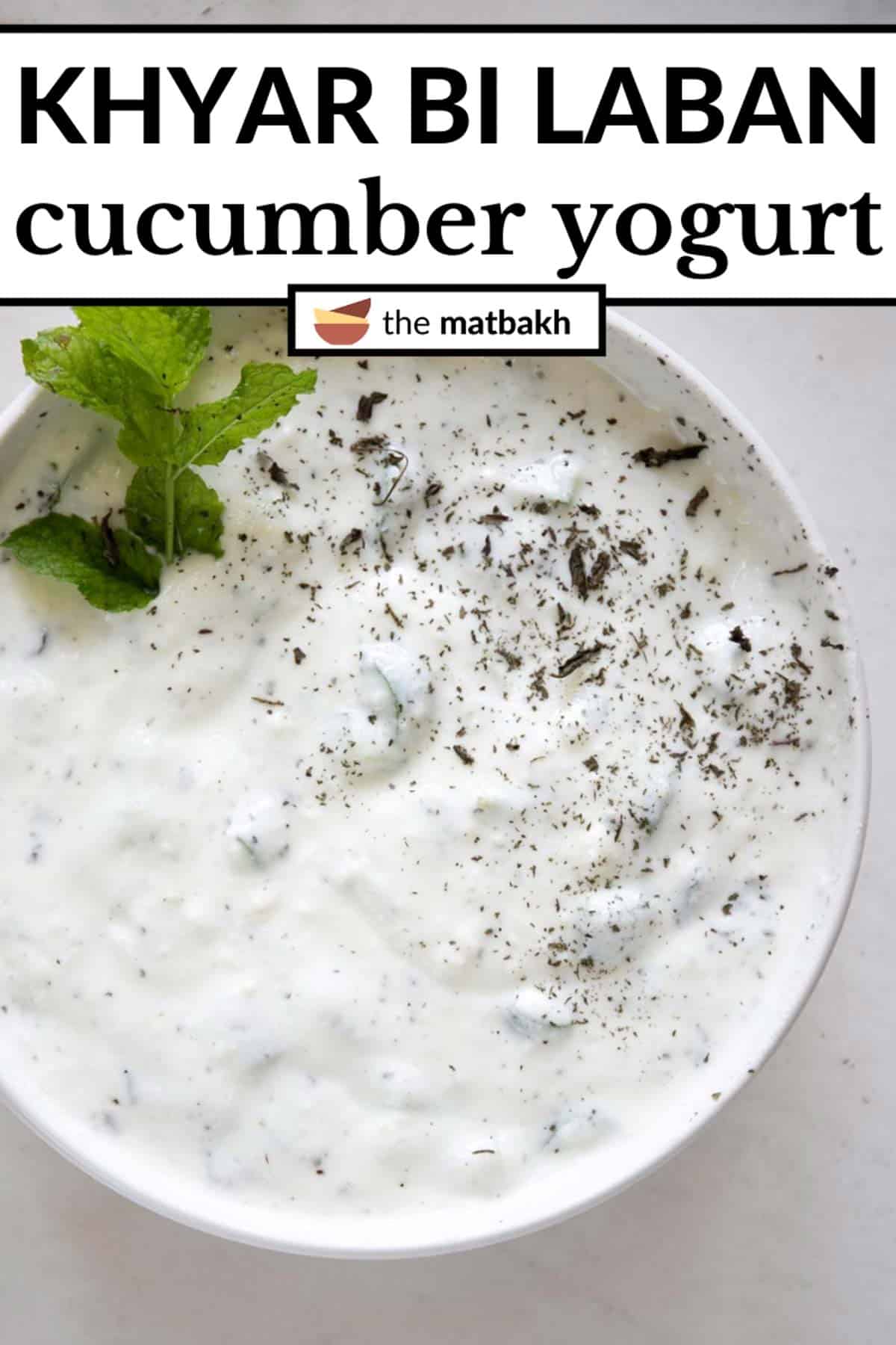 Cucumber Yogurt Sauce (Khyar Bi Laban) - The Matbakh