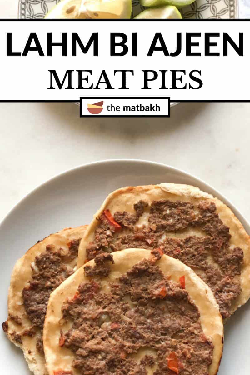 Lahm Bi Ajeen (Sfiha) Minced Meat Flatbread - The Matbakh