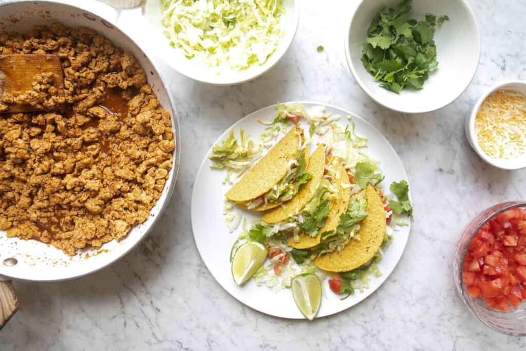 Easy Lean Ground Turkey Tacos - The Matbakh