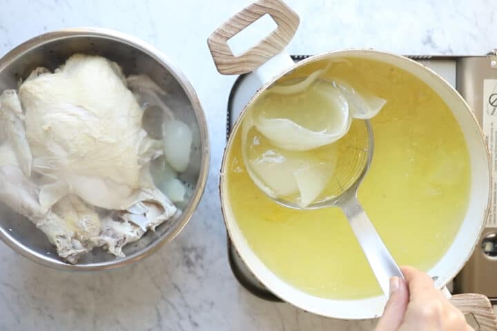 How to Simmer a Whole Chicken and Make Chicken Broth - The Matbakh