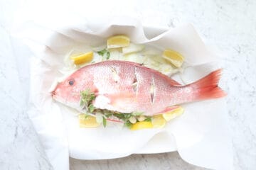 Mediterranean Baked Whole Red Snapper Fish - The Matbakh