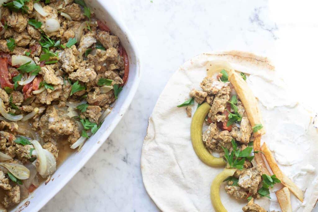 Sheet Pan Lebanese Chicken Shawarma - The Matbakh