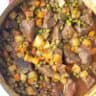 Bazella Pea Stew with Meat Chunks - The Matbakh