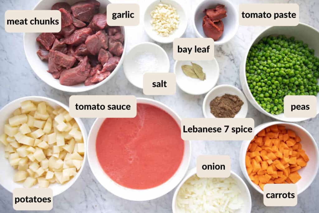 Bazella Pea Stew with Meat Chunks - The Matbakh