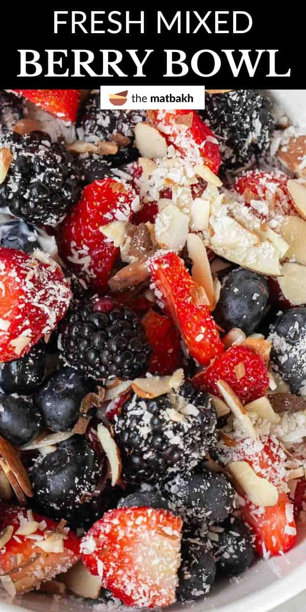 Fresh Mixed Berry Bowl with Honey Greek Yogurt - The Matbakh